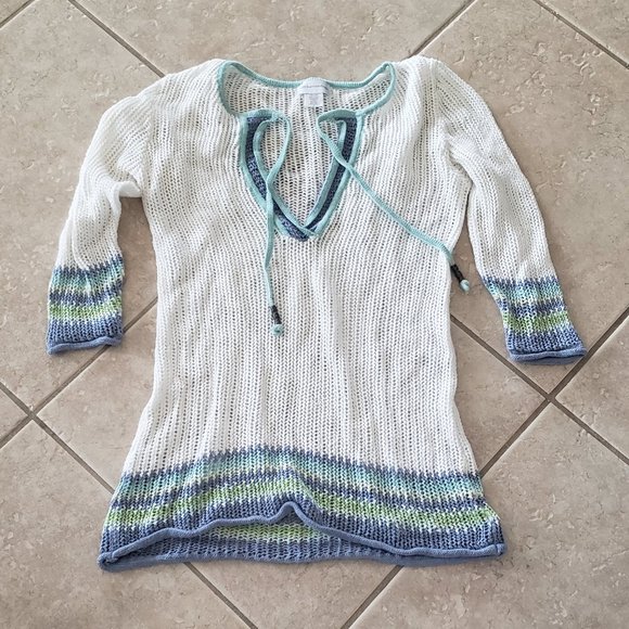 Soft Surroundings | Tops | Soft Surroundings Beach Pool Sweater Coverup ...